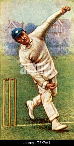 English cricketer , Wilfred Rhodes . Bowler Stock Photo - Alamy