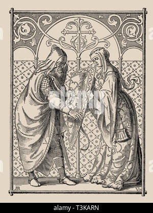Die Nibelungen. Hagen's Shield Request, 1840-1841. Creator: Rethel ...