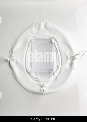 a milk wave. after falling into milk Stock Photo - Alamy