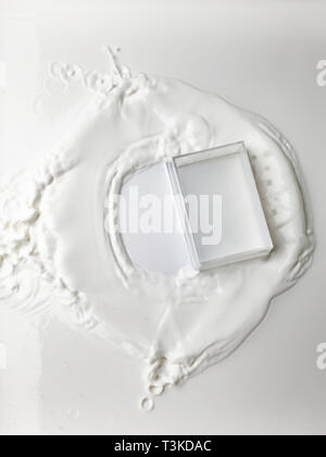 a milk wave. after falling into milk Stock Photo - Alamy