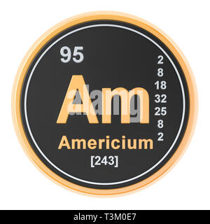 Americium chemical element periodic table science symbol Stock Photo ...