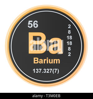 Barium Chemical 56 element of periodic table. Molecule And ...