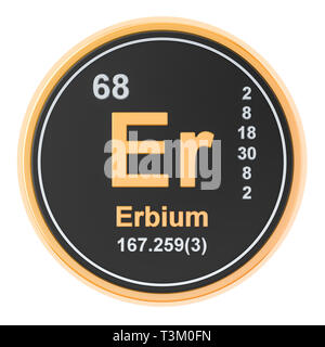 erbium- Er - chemical element periodic table 3d render Stock Photo - Alamy