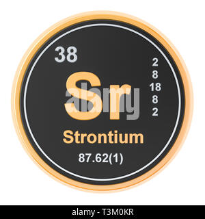 Strontium - Sr - chemical element periodic table 3d render Stock Photo ...