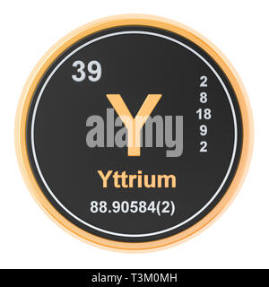 Yttrium Chemical 39 element of periodic table. Molecule And ...