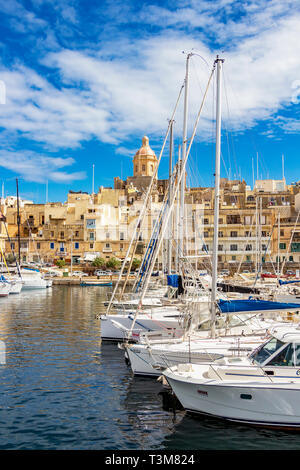 The marina and waterfront in Birgu, Malta Stock Photo - Alamy