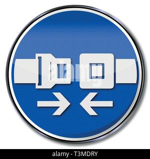Buckle Up Label Sign On White Background Stock Vector Image & Art - Alamy