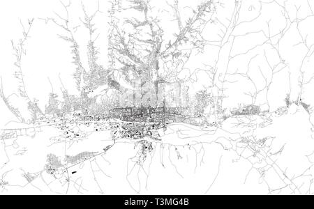City Map Ulaanbaatar Mongolia Asia vector illustration Stock Vector ...