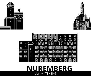 Nurnberg. City symbol. Old Nuremberg. Travel Germany label Stock Vector ...