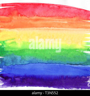 Watercolor rainbow abstract stains background. Ink gradient texture ...