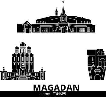 Russia, Magadan travel landmark vector illustration Stock Vector Image ...