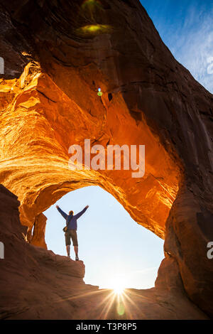 Looking glass Arch, Looking Glass Rock, Southeastern Utah, USA Stock ...