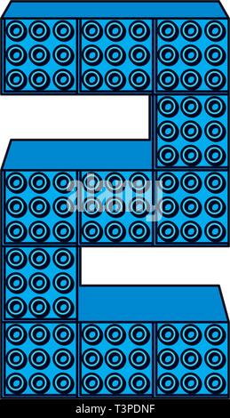 number two with toy pieces Stock Vector Image & Art - Alamy