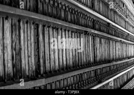 Close up details of train tracks Stock Photo - Alamy