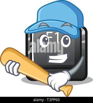 Playing baseball button C on a keyboard character Stock Vector Image ...