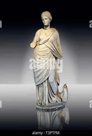 Statue of a Muse playing lyre from Miletus ancient city, 2nd century CE ...