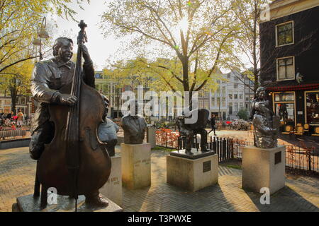 Bronze Sculptures of Dutch Musicians Amsterdam Stock Photo - Alamy
