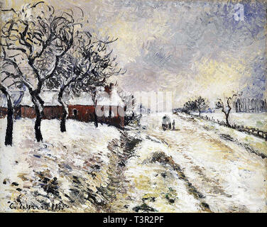 Camille Pissarro, Snow Effect at Éragny (Effet de neige à Éragny), 1894 ...