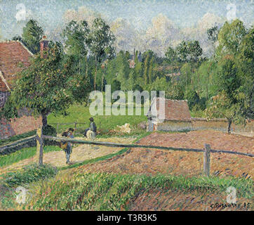 Camille Pissarro - View from the Artist's Window - Eragny - 1885 Stock ...