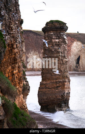 Lots Wife stack, Marsden Beach, South Shields Stock Photo - Alamy