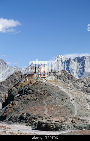 The Cabane des Dix, a Swiss Alpine Club hut, in the heart of the Valais ...