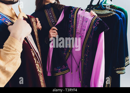 Tatar and Bashkir traditional clothing at the traditional house Stock ...