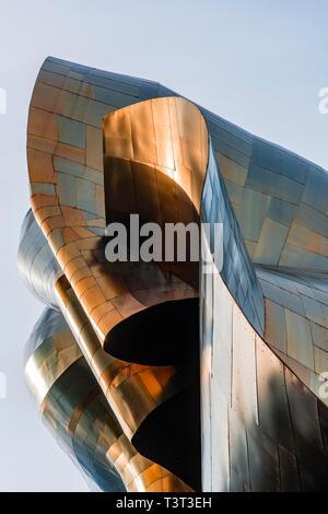Museum of Pop Culture modern architecture building with the Seattle ...