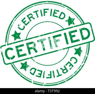 Grunge green licensed word round rubber seal stamp on white background Stock Vector Image & Art ...