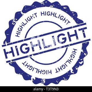 Grunge blue signature word round rubber seal stamp on white background ...