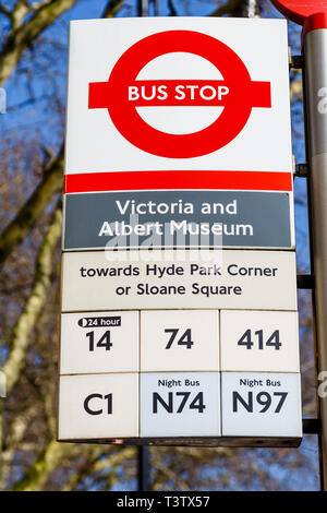 London Bus Stop Sign Victoria London UK Europe Stock Photo - Alamy