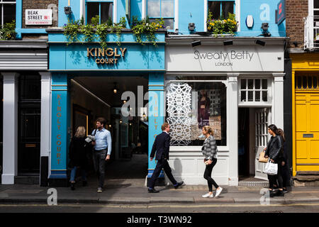 Kingly Court at Beak Street in Soho, London, England, United Kingdom ...
