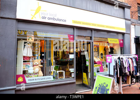 Facade Of The Local Air Ambulance Charity Shop, High Street, Rugby ...
