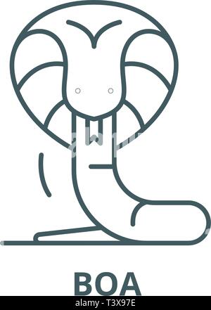 Boa line icon concept. Boa flat vector symbol, sign, outline ...