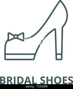 Groom shoes line icon concept. Groom shoes flat vector symbol, sign ...