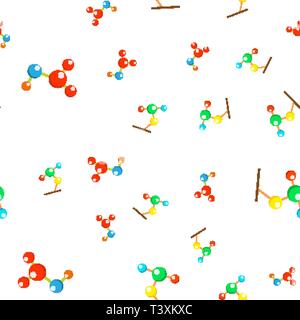 Science experiment seamless pattern of colorful chemistry flasks and ...