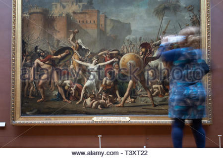 France, Paris, Louvre Museum, The Intervention of the Sabine Women ...
