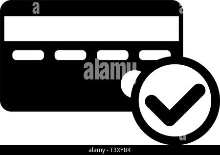 Credit Card Approved Icon image. Suitable for mobile application Stock ...