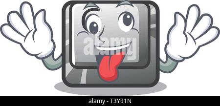 Crazy Q button installed on cartoon computer Stock Vector Image & Art ...