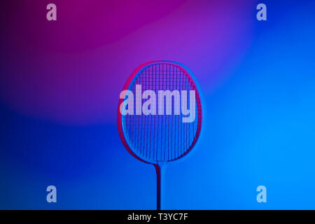 Badminton racket in vibrant bold gradient holographic neon colors Stock ...