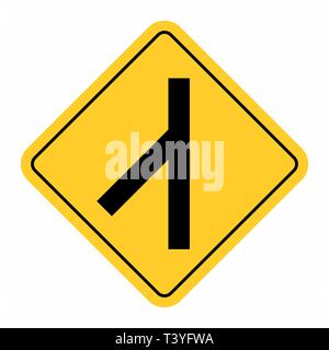 Staggered Junction Traffic Road Sign on transparent background,vector ...