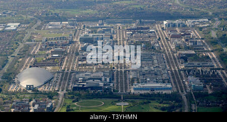 aerial view of Milton Keynes town in Buckinghamshire Stock Photo - Alamy