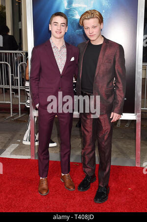 WESTWOOD, CA - APRIL 11: (L-R) Jordan Kronis, Devon Franklin and Isaac ...