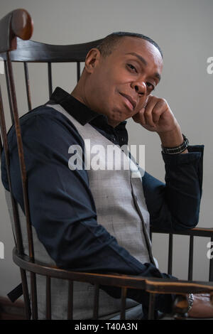 53 year old African American man who works as an actor Stock Photo - Alamy