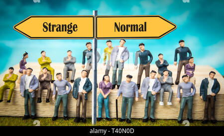 Street Sign Normal versus Strange Stock Photo - Alamy