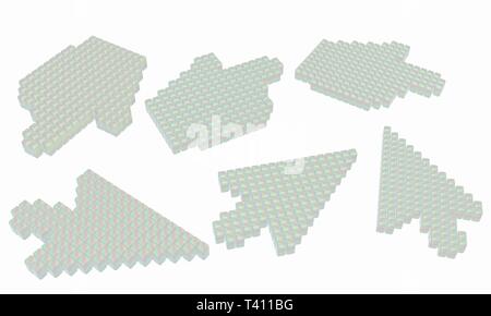 Set of Link selection computer mouse cursor on white background Stock ...