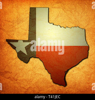 territory of Texas state isolated from other states of USA Stock Photo ...