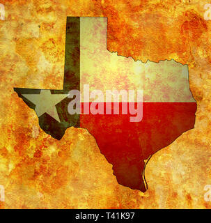 territory of Texas state isolated from other states of USA Stock Photo ...