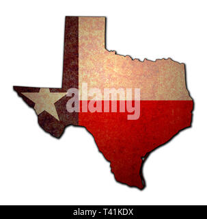 territory of Texas state isolated from other states of USA Stock Photo ...