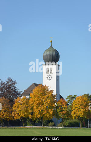 Catholic church of village Vaterstetten, district Ebersberg, Bavaria ...