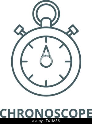 Chronoscope line icon concept. Chronoscope flat vector symbol, sign ...